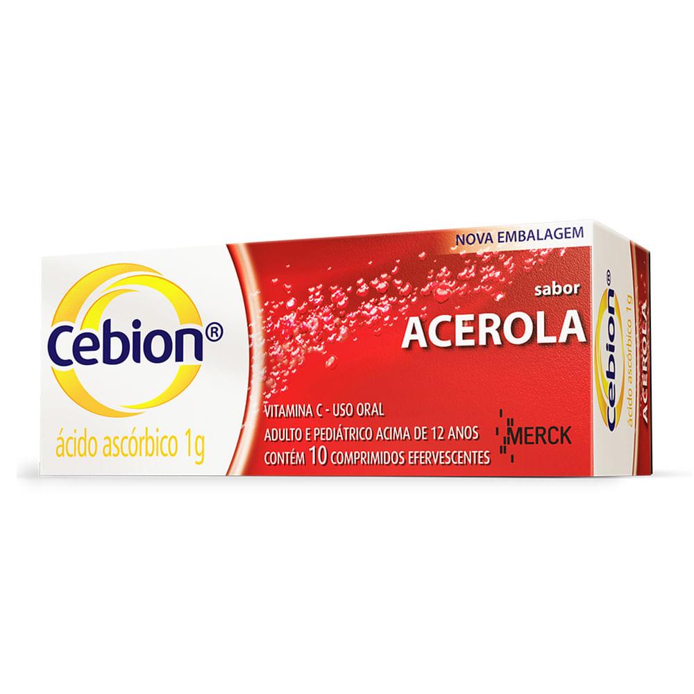 Cebion 1g Sabor Acerola com 10 Comprimidos Efervescentes - Farmais