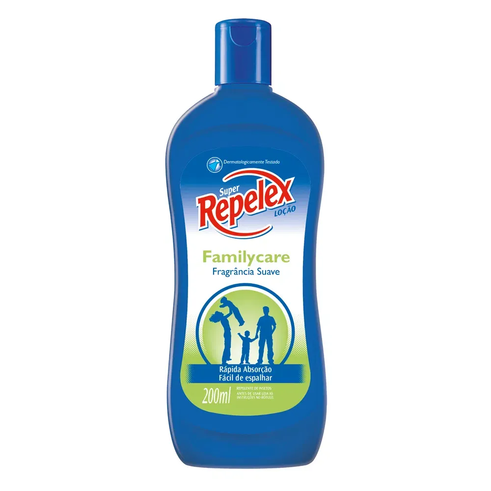 Repelente Super Repelex Family Care Loção 200ml - Farmais